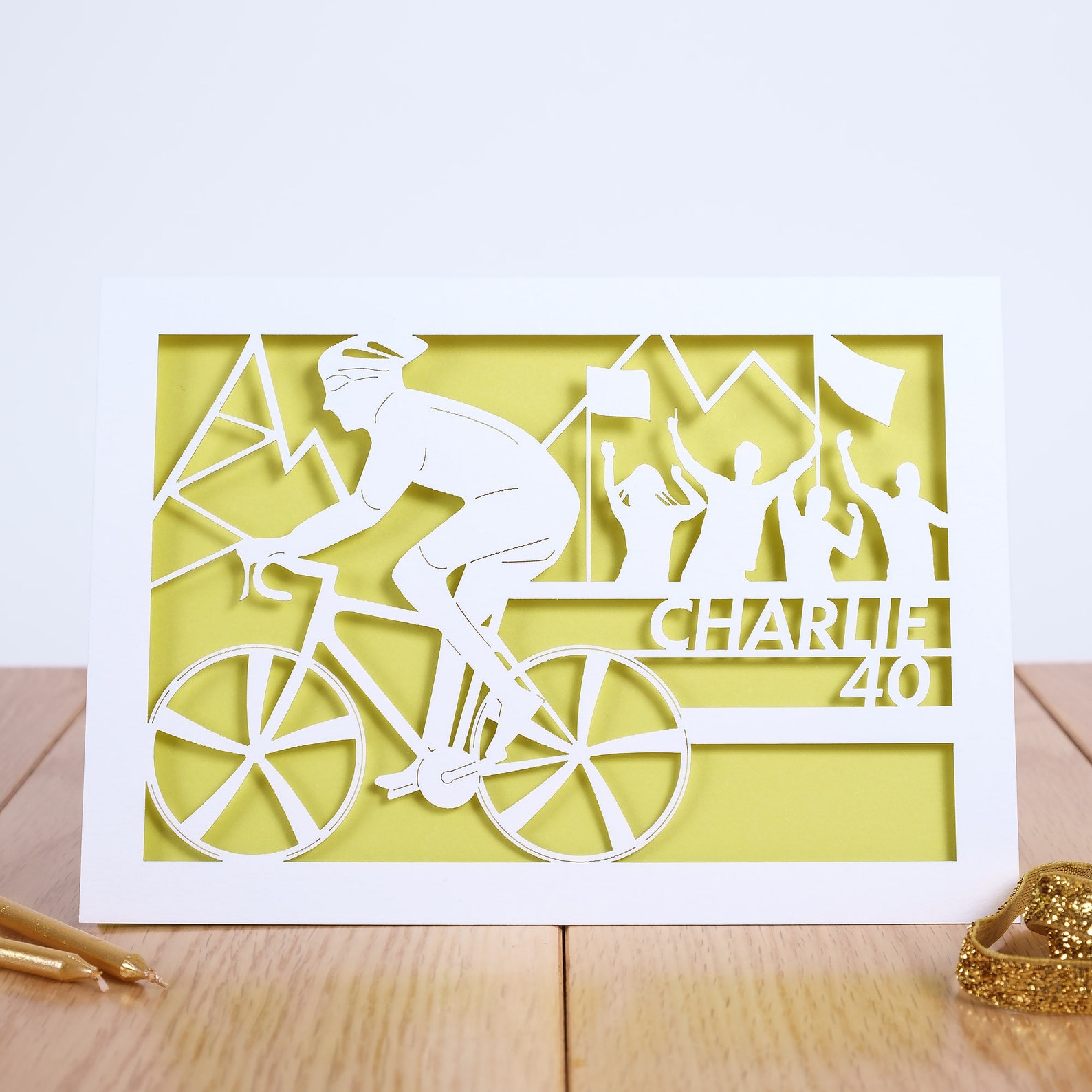 Bicycle Racer Personalised Cycling Birthday Card Age and - Etsy UK