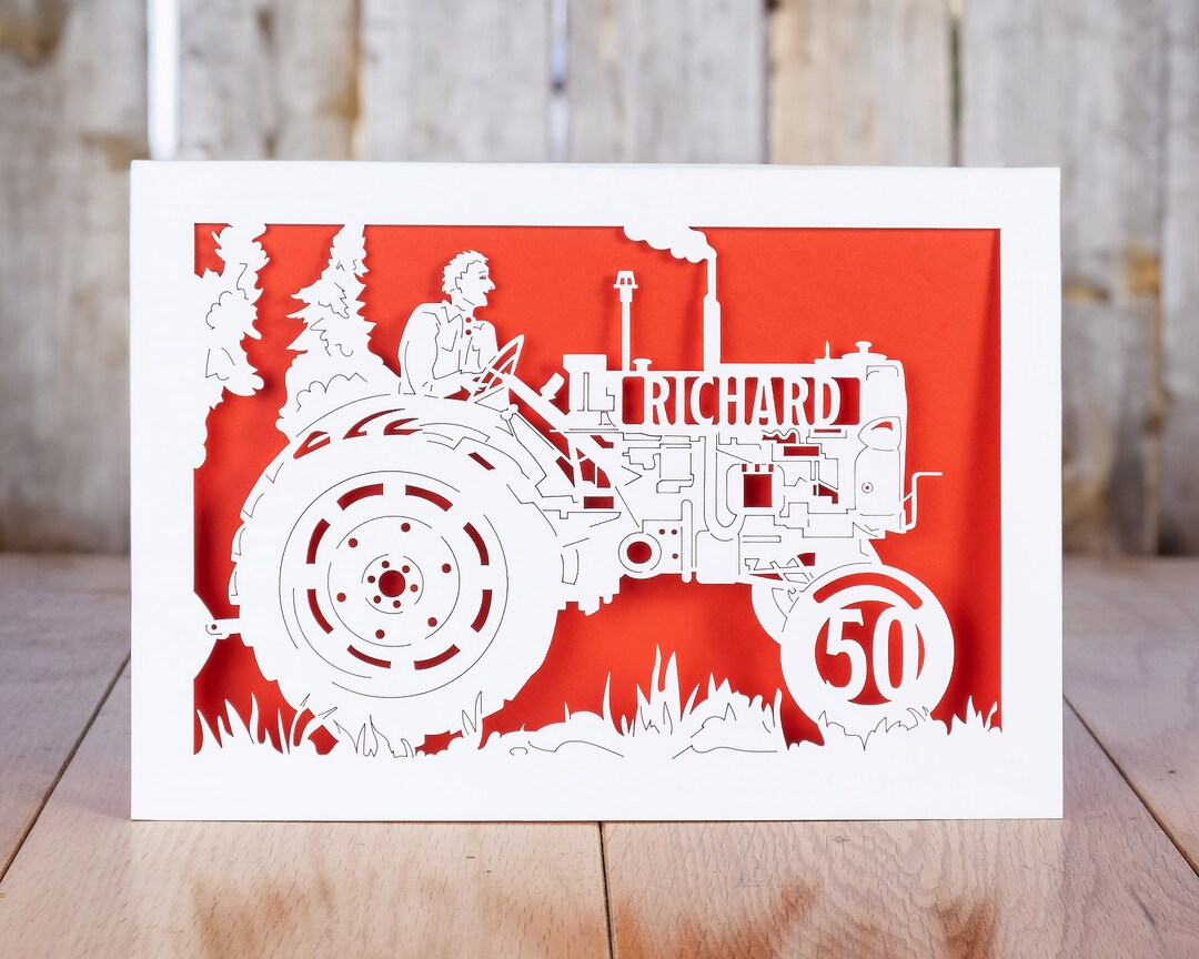 The Farmer Birthday Card, Personalised Name and Any Age Birthday Card ...