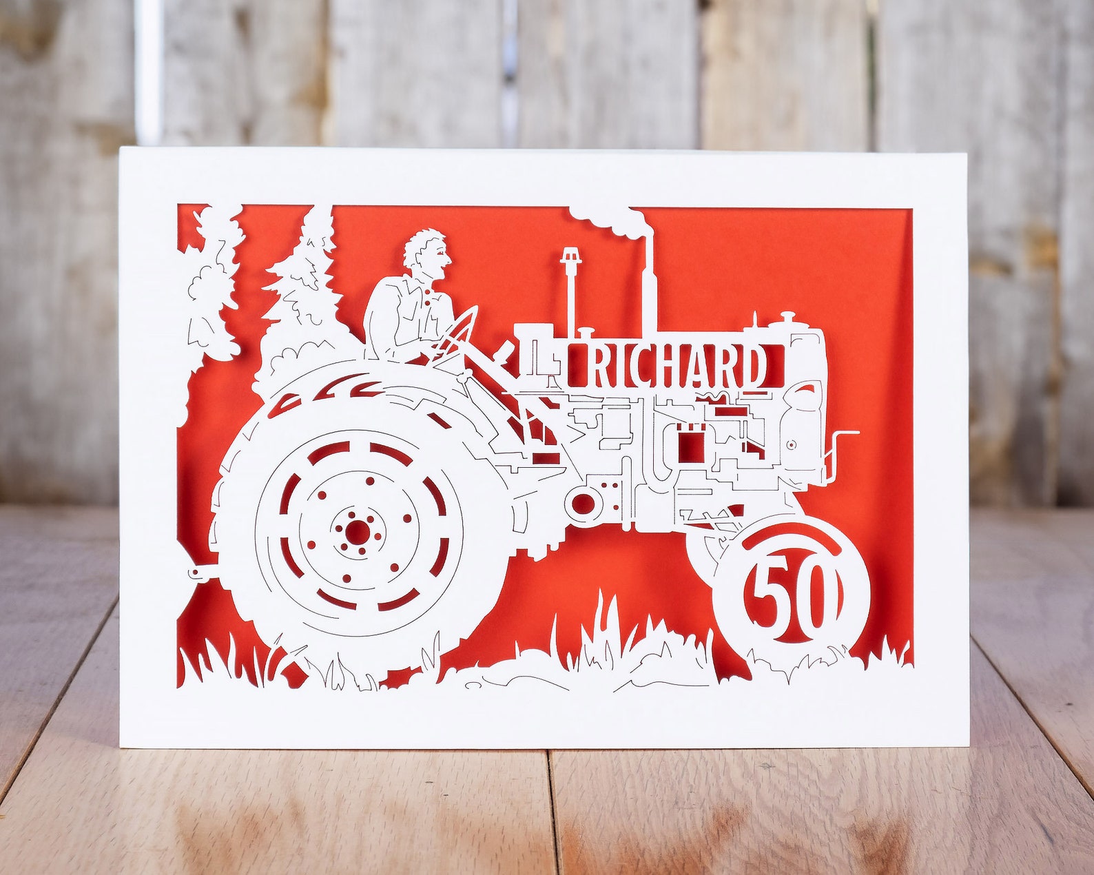 The Farmer Birthday Card, Personalised Name and Any Age Birthday Card ...