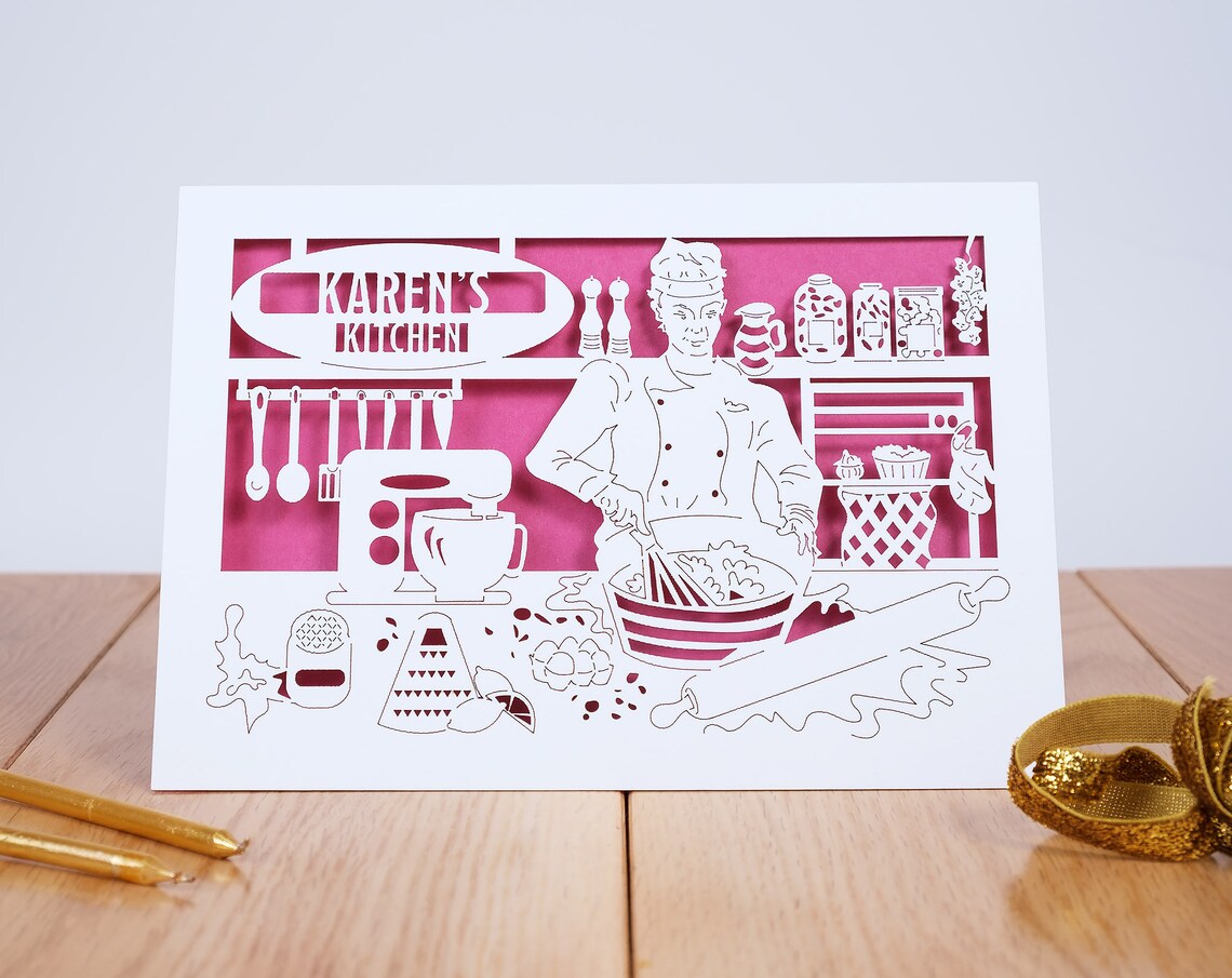 Chef Personalised Birthday Card Cooking and Cookery Card - Etsy UK