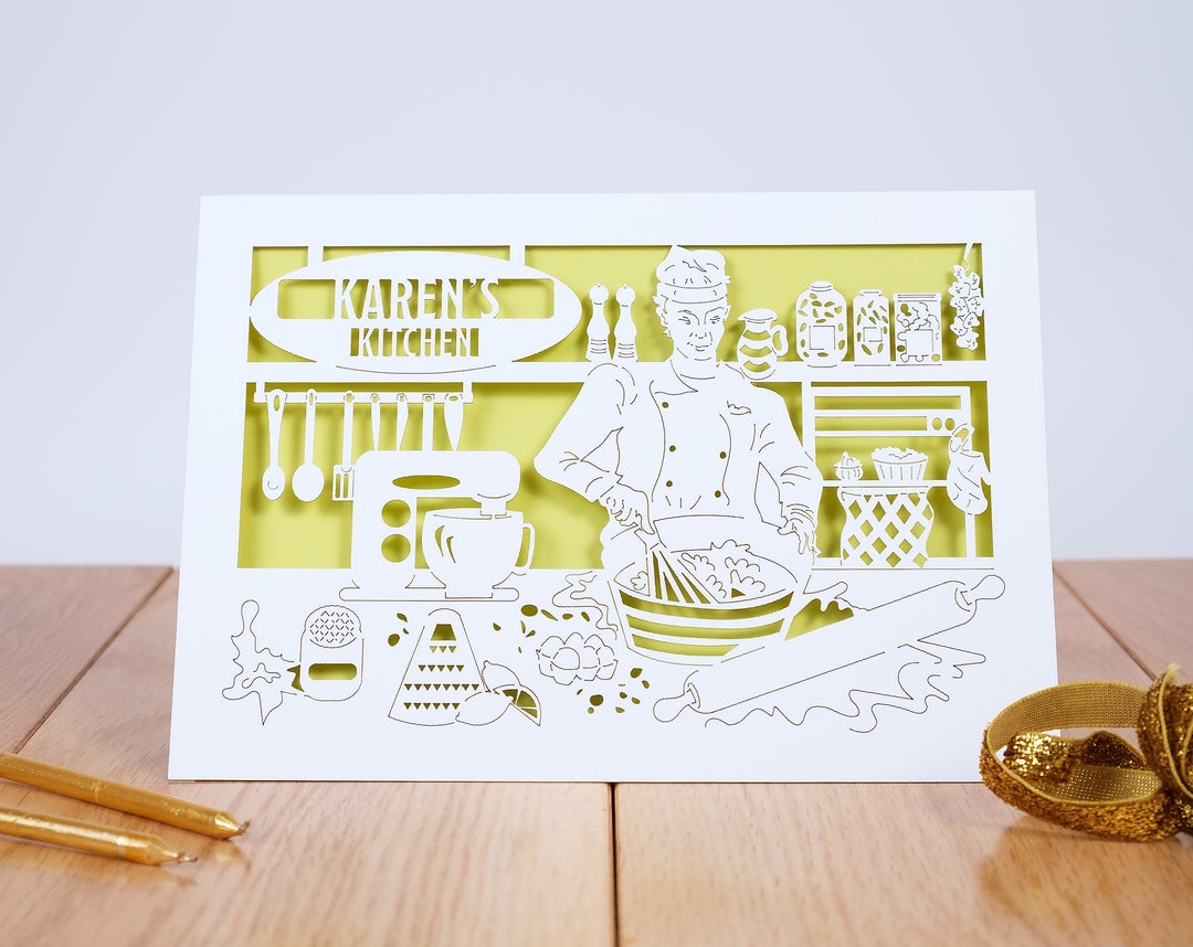 Chef Personalised Birthday Card Cooking and Cookery Card - Etsy