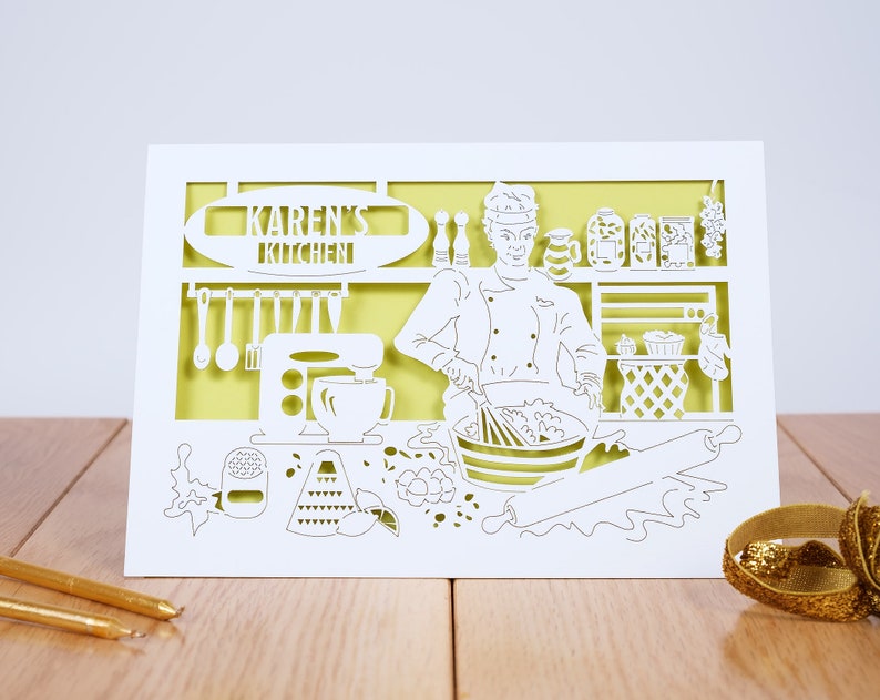 Chef Personalised Birthday Card Cooking and Cookery Card | Etsy