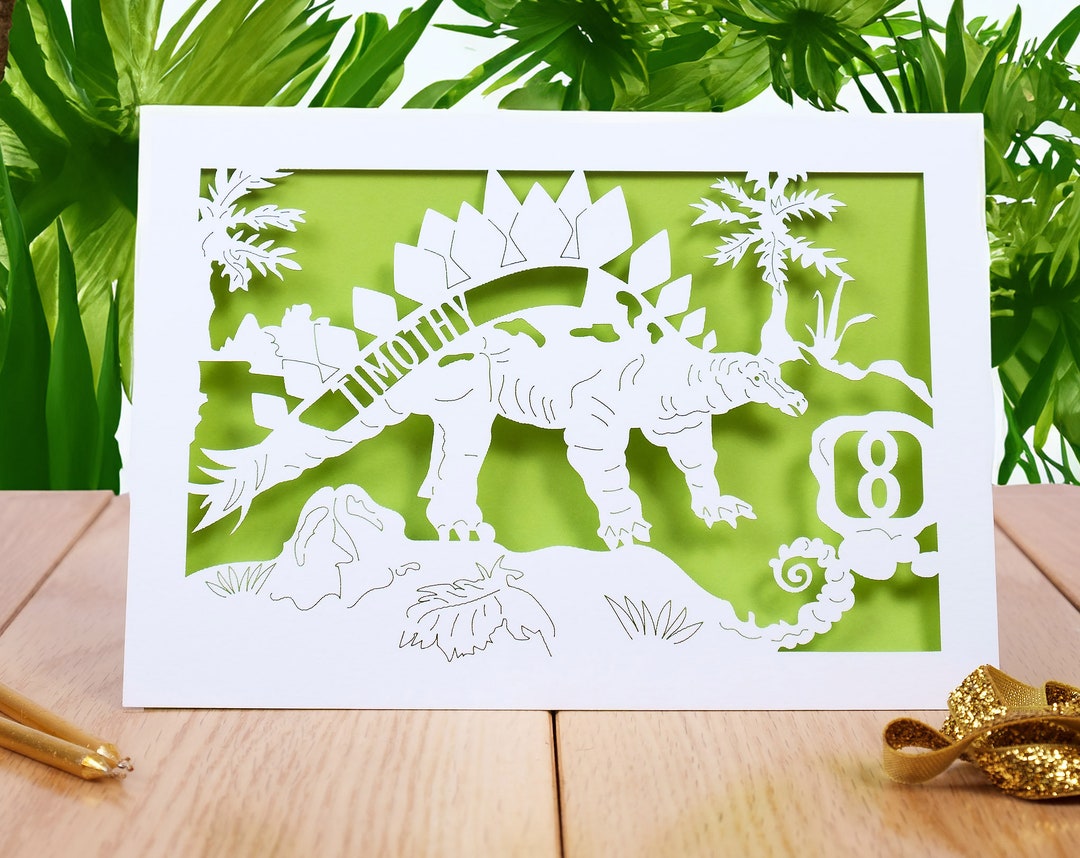 Dinosaur Children's Birthday Card, Personalised Birthday Card ...