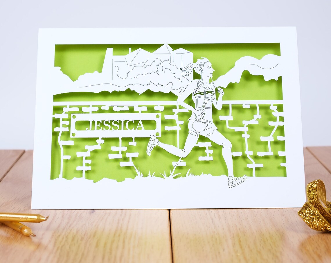 The Runner Personalised Birthday Card Personalised Age Card | Etsy