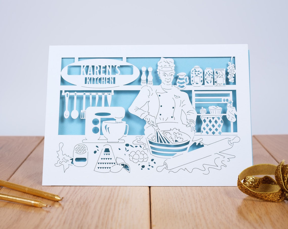Chef!, Personalised Birthday Card, Cooking and Cookery Card, Kitchen ...