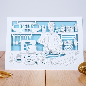 Chef!, Personalised Birthday Card, Cooking and Cookery Card, Kitchen ...