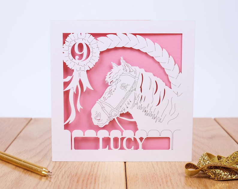 The Pony Children's Birthday Card Personalised Birthday | Etsy