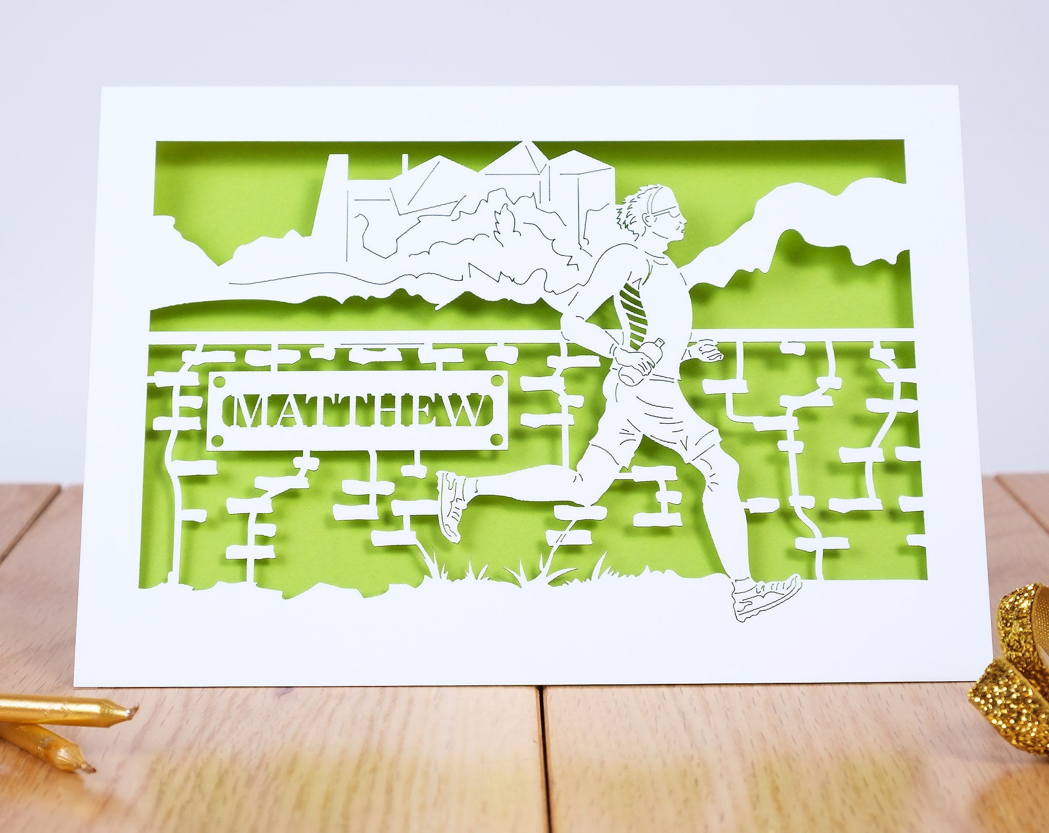 The Runner Personalised Birthday Card Personalised Name | Etsy UK