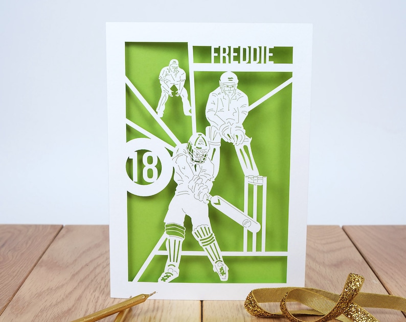 Cricket Birthday Card Personalised Birthday Card Etsy