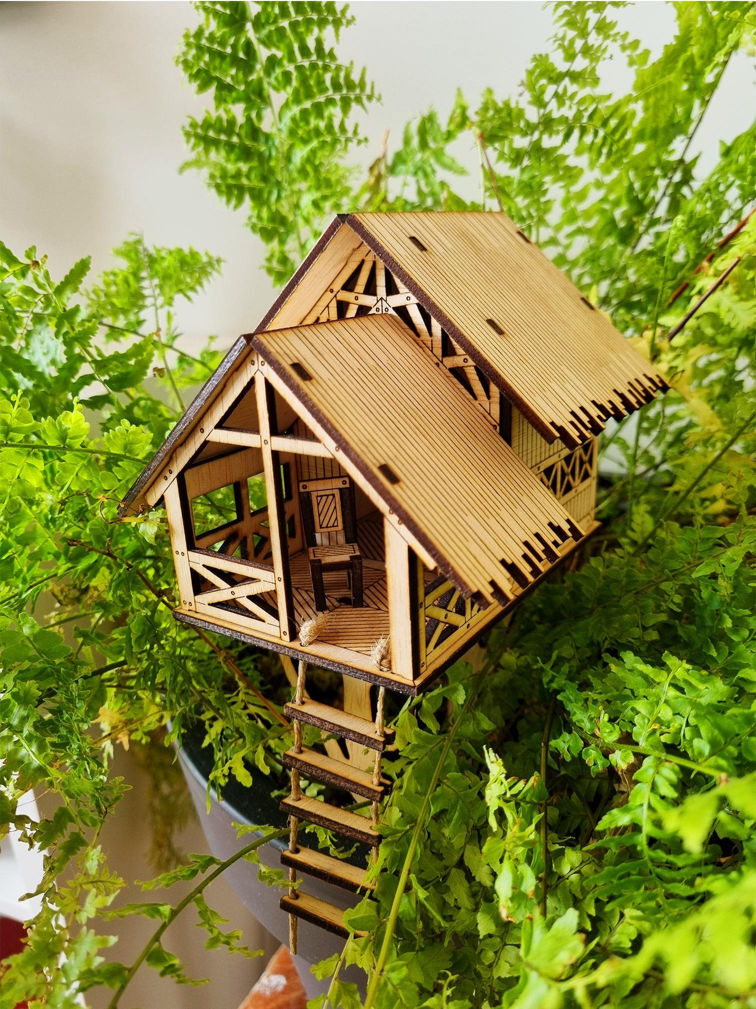Miniature Tree House Kits Miniature Treehouse Etsy UK