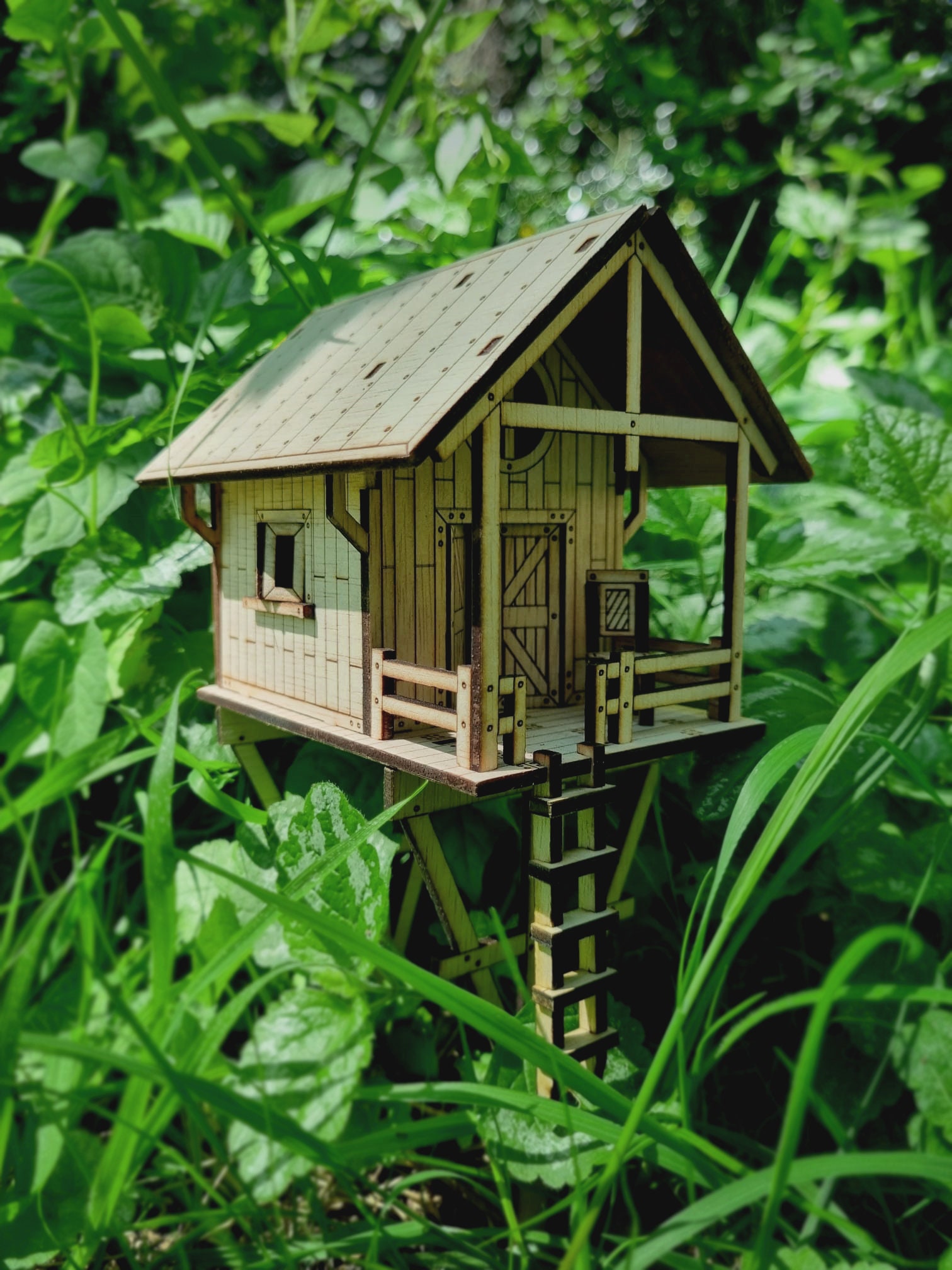 Plant House DIY Miniature Wooden Cabin for Plant Decor Handcrafted ...