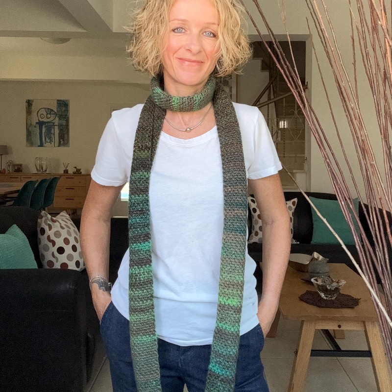 Long Knitted Scarf Stripes - Etsy