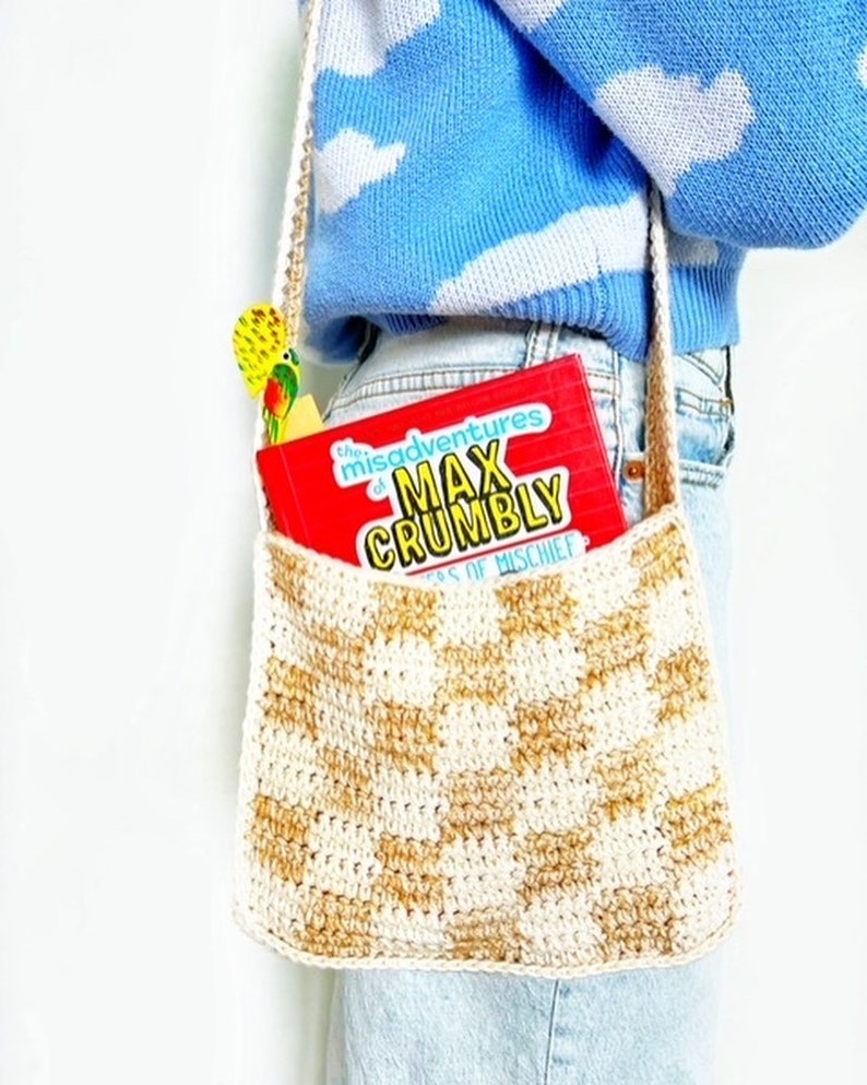 Crochet Checkered Baguette Bag Pattern: Y2K Style (PDF Pattern) - Etsy