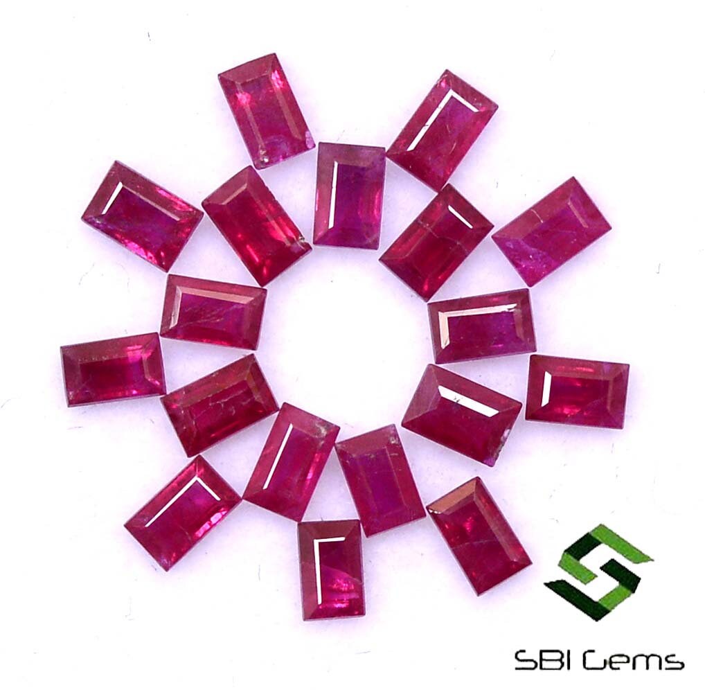 3x2 Mm Natural Ruby Baguette Cut Lot 25 Pcs 2.14 Cts Burma - Etsy UK