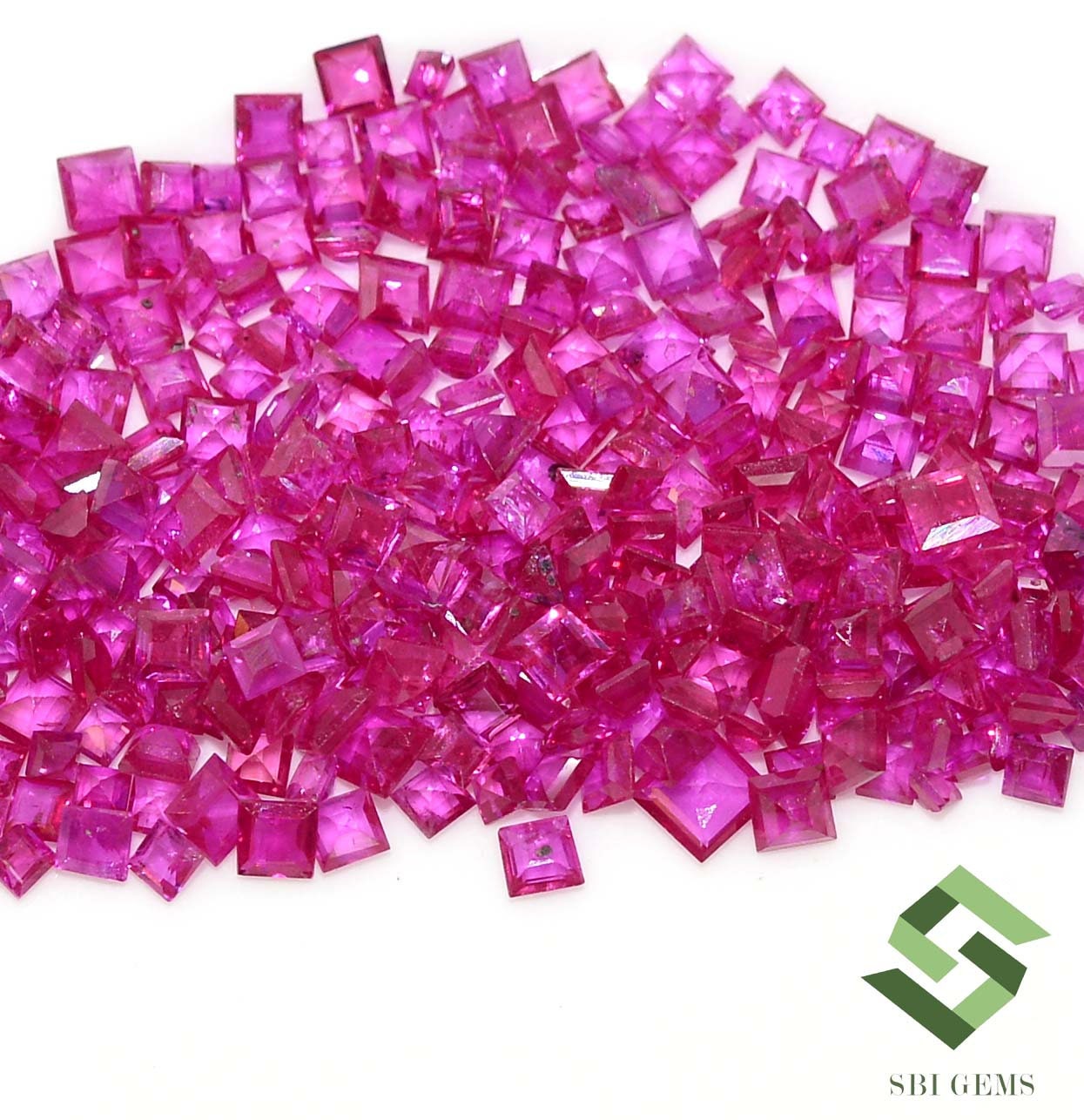 2 Mm Natural Ruby Square Cut Lot 25 Pcs 1.64 Cts Calibrated - Etsy