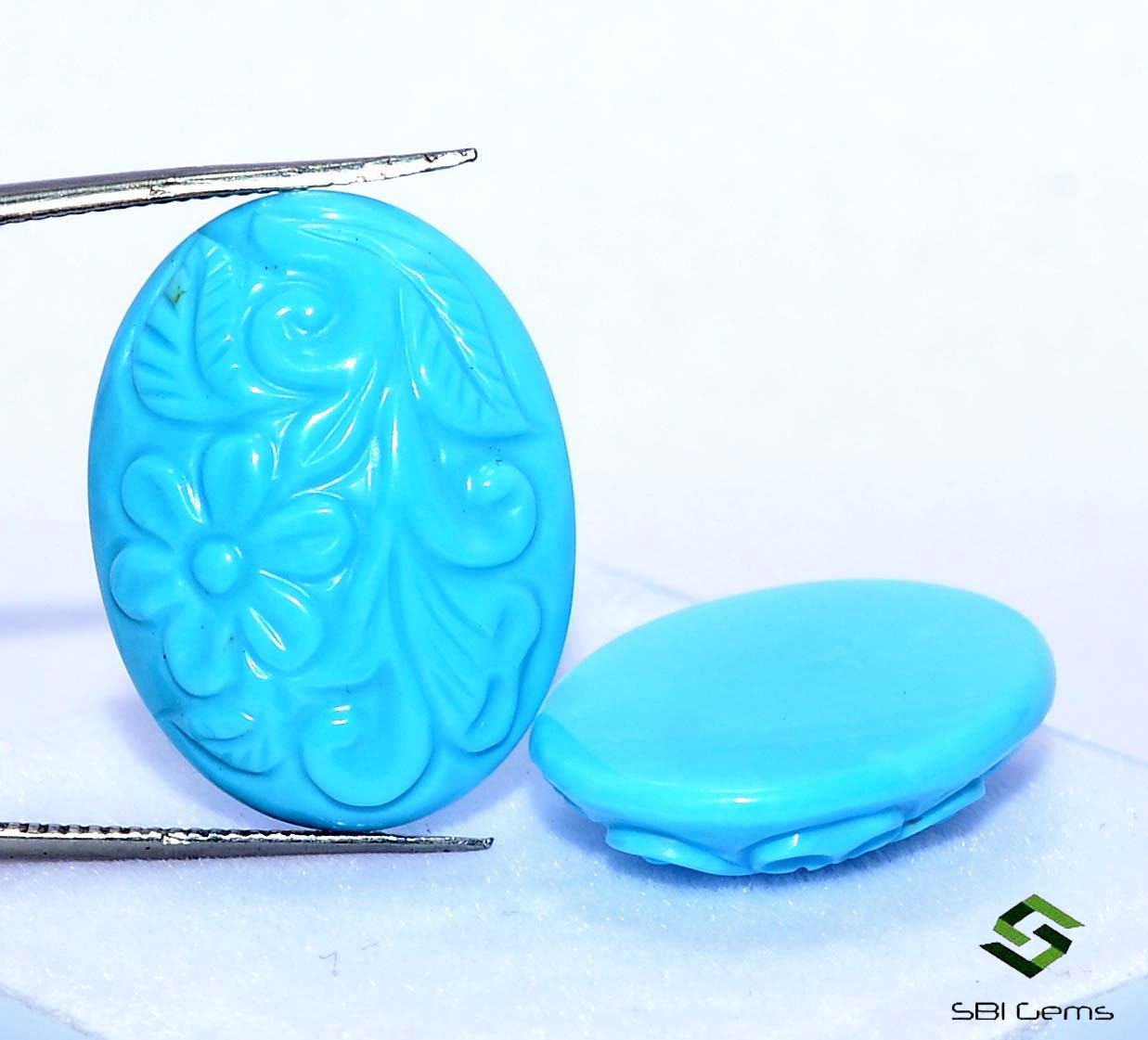 20x15 Mm Certified Natural Turquoise Hand Made Carving Pair - Etsy