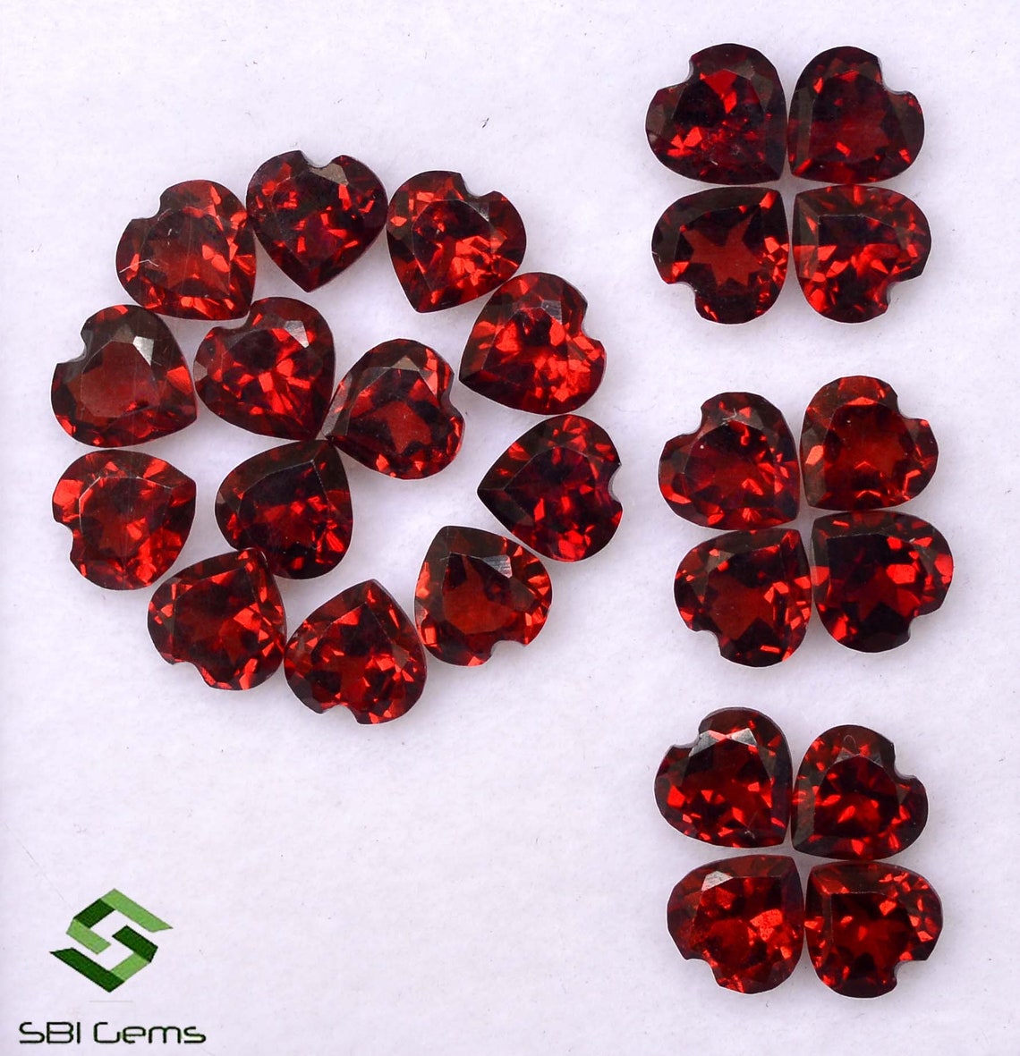 4 mm To 6 mm Natural Garnet Heart Shape Cut Lot 10 Pcs Faceted | Etsy
