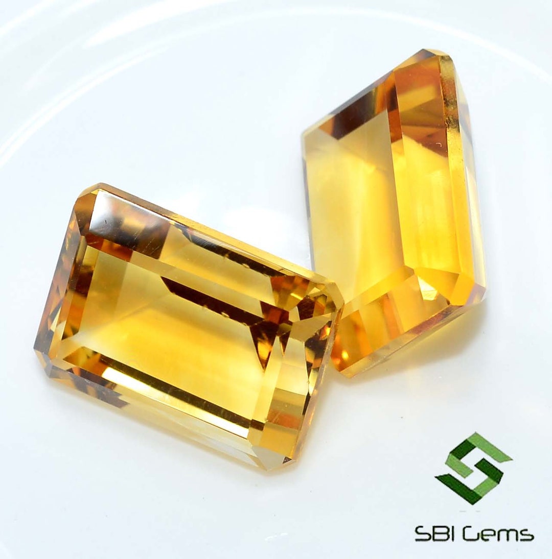 14x10 Mm Certified Natural Citrine Octagon Cut Golden Color Gemstone ...