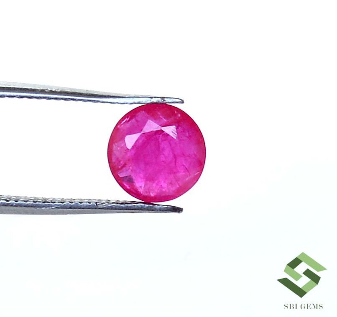 7 - 8 Mm Certified Natural Ruby Round Cut 3 Size Mozambique Loose ...