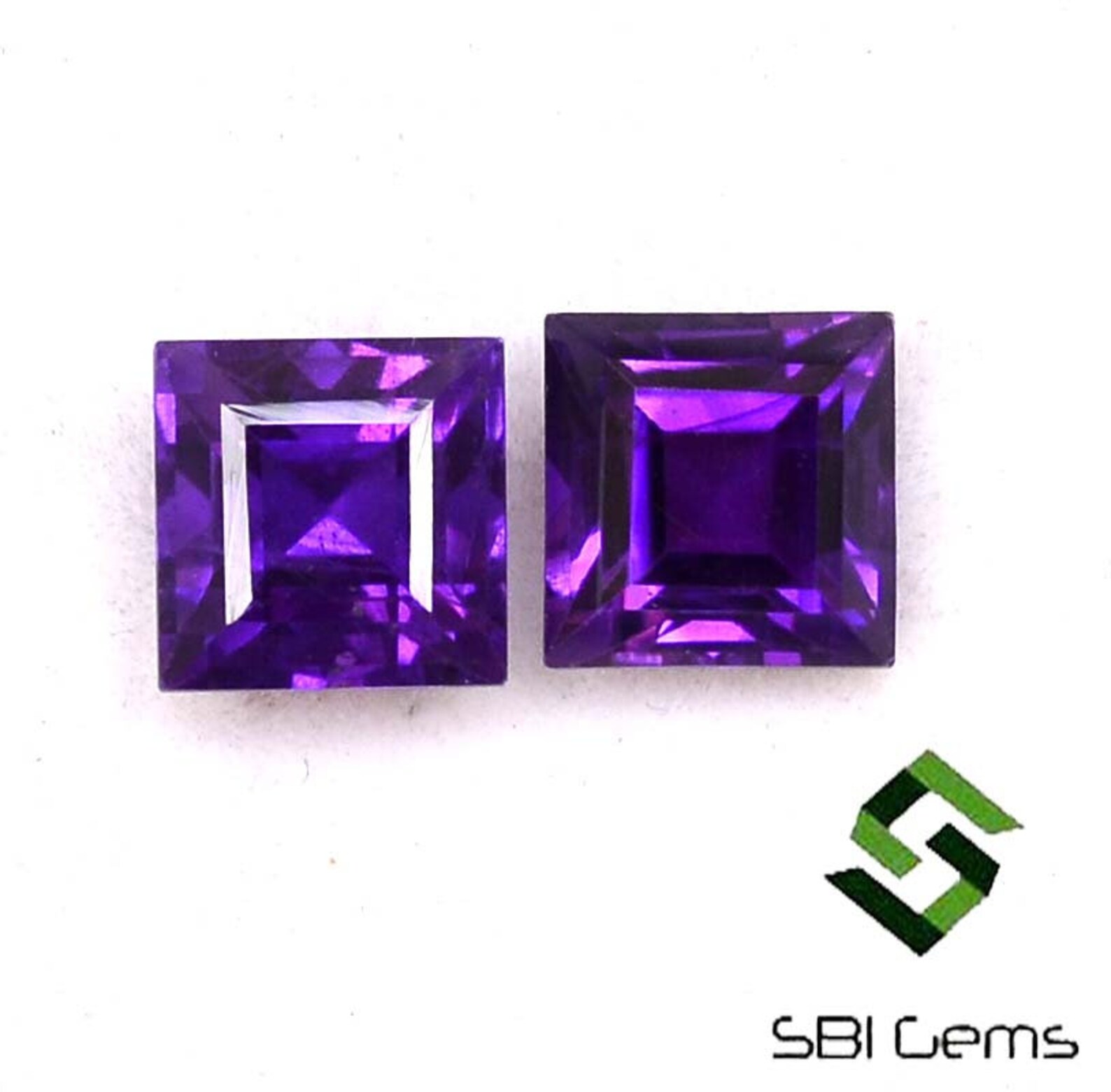 6x6 Mm Natural Amethyst Square Cut 3 Quality Pairs Calibrated Untreated ...