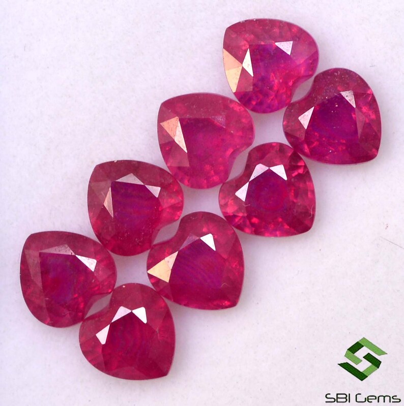 5 mm Natural Ruby Heart Shape Cut Lot 05 Pcs Calibrated | Etsy