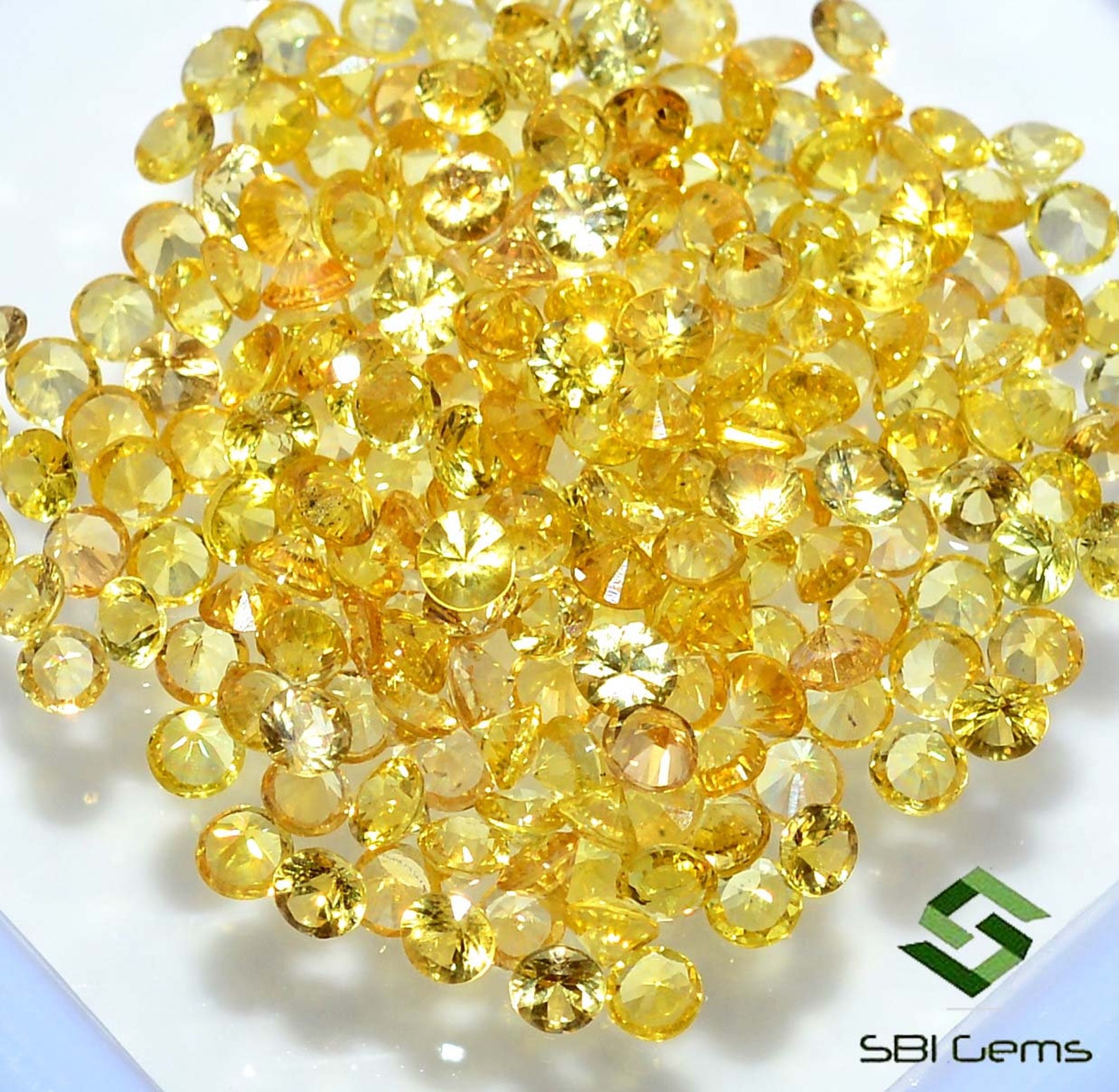 2 Mm Natural Yellow Sapphire Round Diamond Cut Lot 25 Pcs - Etsy