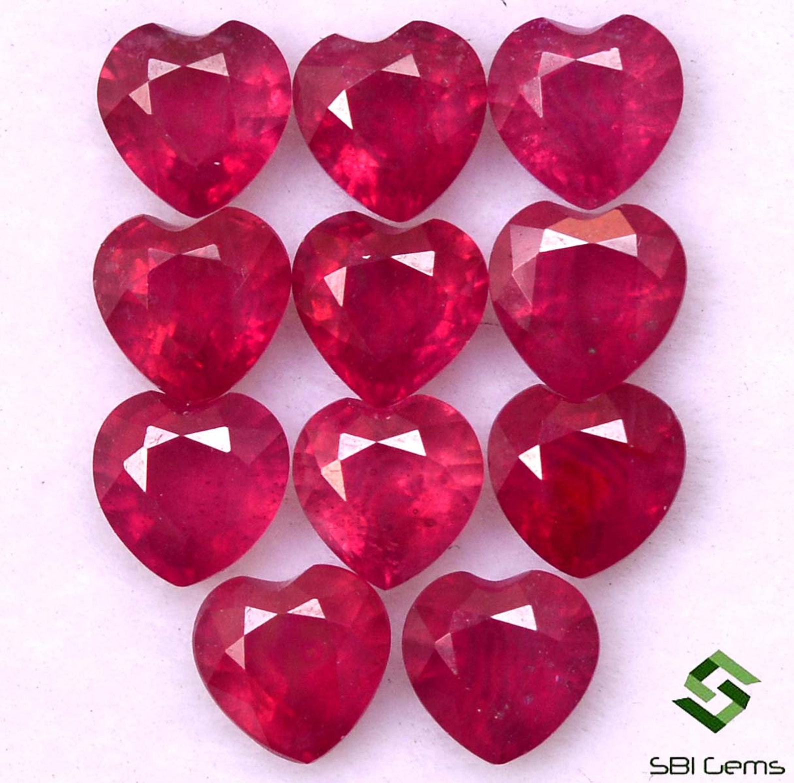 5 Mm Natural Ruby Heart Shape Lot 11 Pcs 8.12 Cts Calibrated - Etsy
