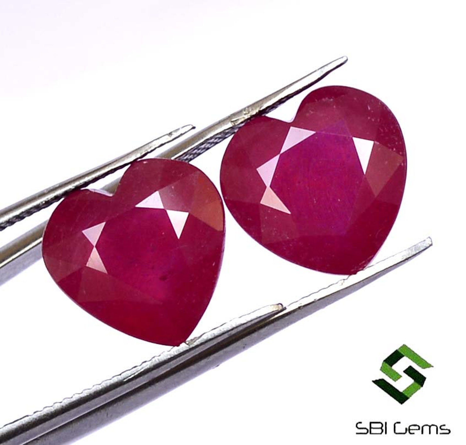 11x11 Mm Natural Ruby Heart Shape Cut 3 Quality Pair | Etsy