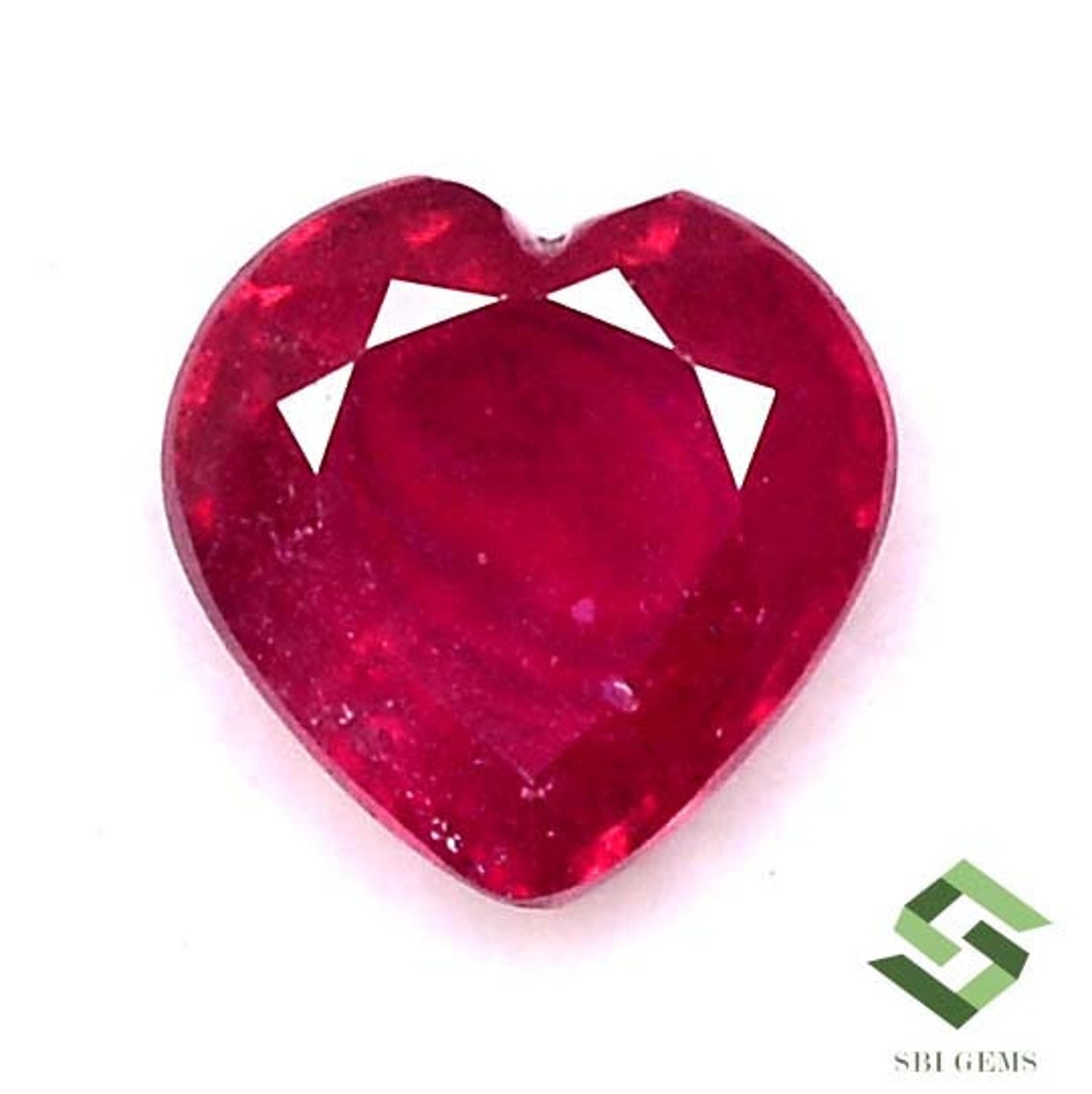 8x8 Mm Natural Ruby Heart Shape Cut 4 Quality Faceted Loose Gemstones ...