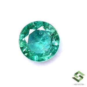 6 Mm Certified Natural Emerald Round Cut 4 Quality Untreated Loose ...