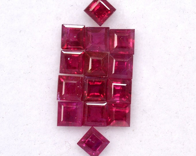 3.50x2.50 Mm Natural Ruby Baguette Cut Lot 22 Pcs 4.26 Cts Calibrated ...