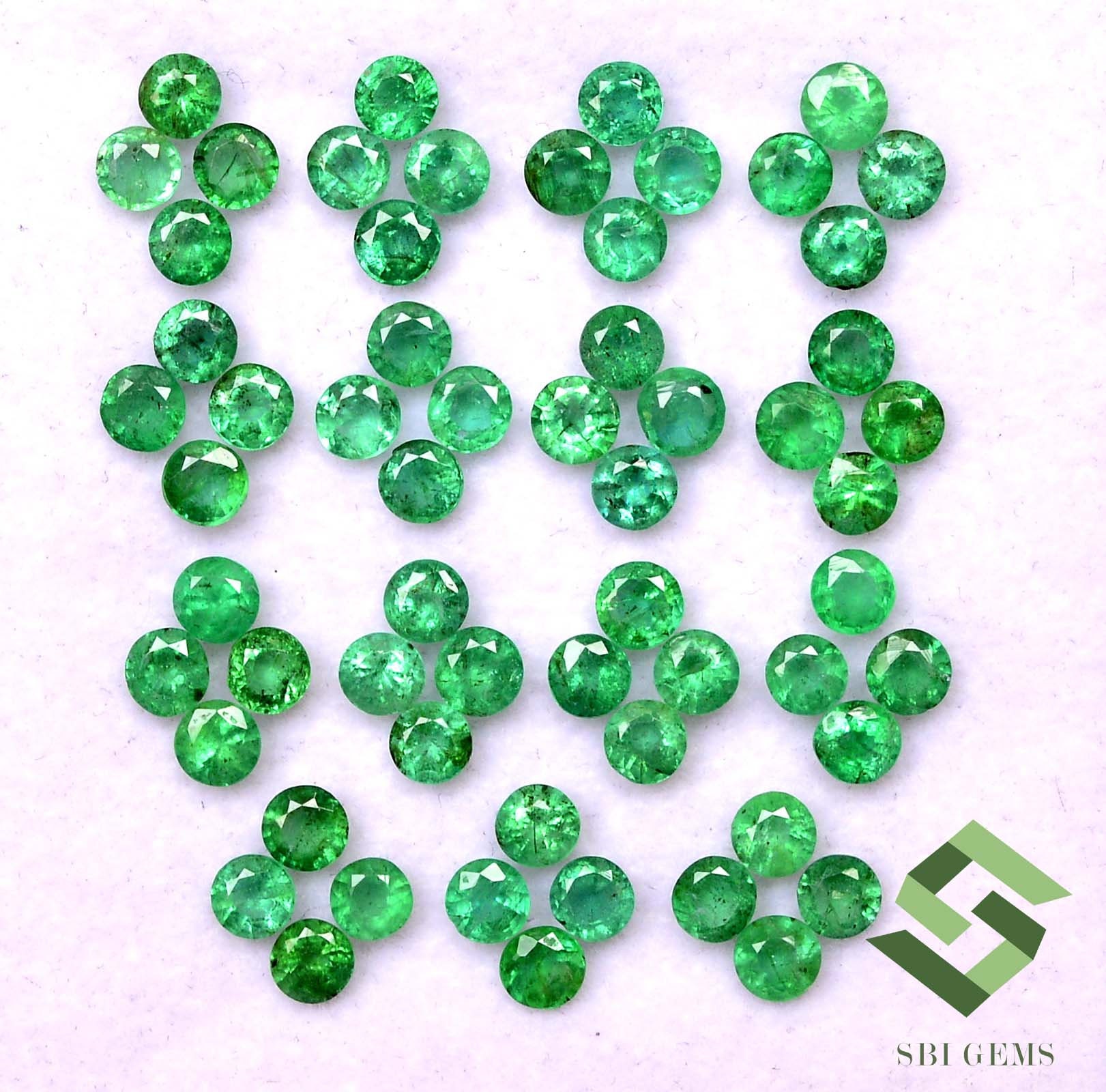 3.25 Mm Natural Emerald Round Cut Lot 20 Pcs 3.16 CTS - Etsy UK