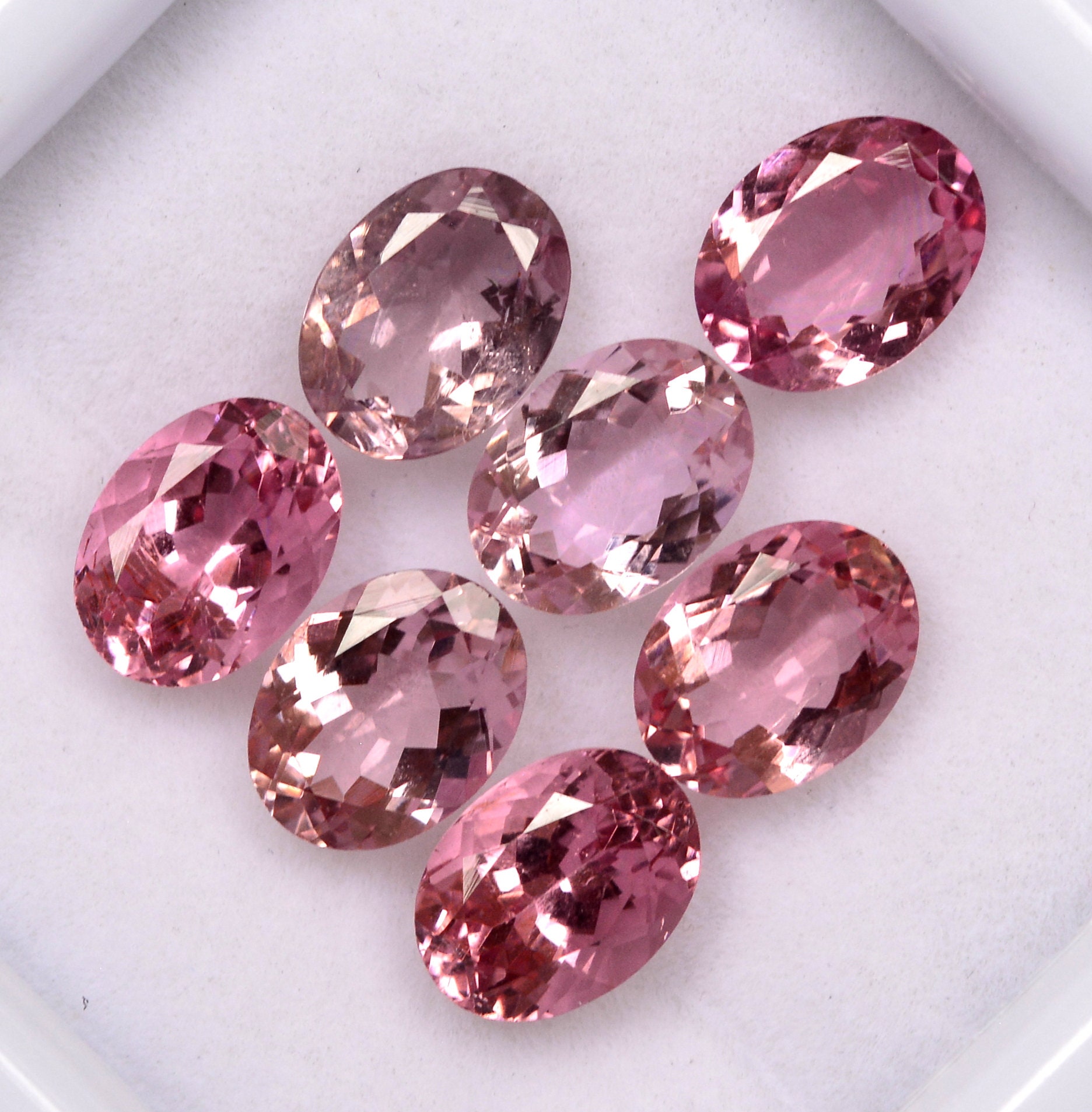 8 x 6 mm Natürliche Rosa Turmalin Edelsteine: Oval Schliff, 8,56 Cts ...
