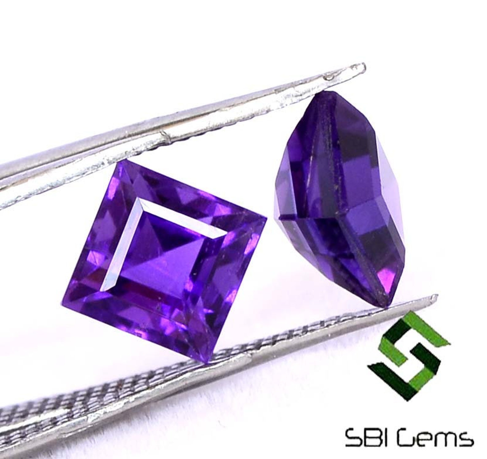 6x6 Mm Natural Amethyst Square Cut 3 Quality Pairs Calibrated Untreated ...
