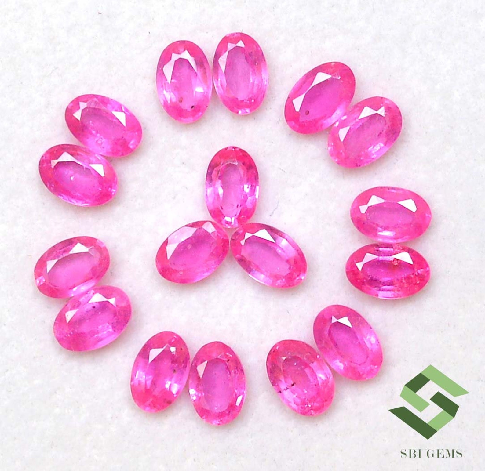 6x4 Mm Oval Cut Pink Ruby Lot 10 Pcs: Loose Gemstones (9.21 Cts) - Etsy