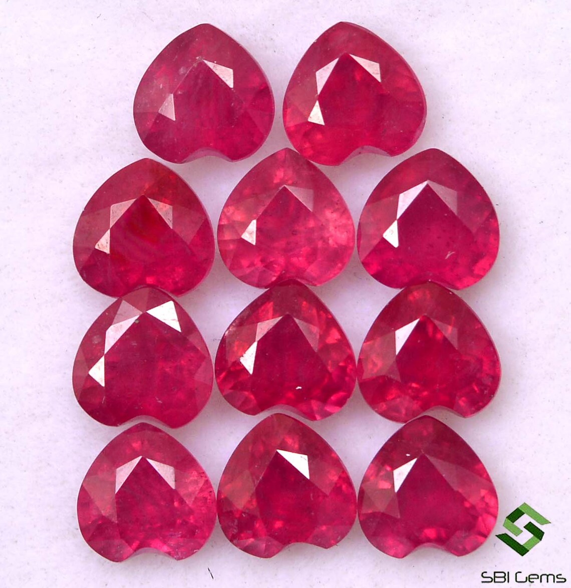 5 Mm Natural Ruby Heart Shape Lot 11 Pcs 8.12 Cts Calibrated - Etsy