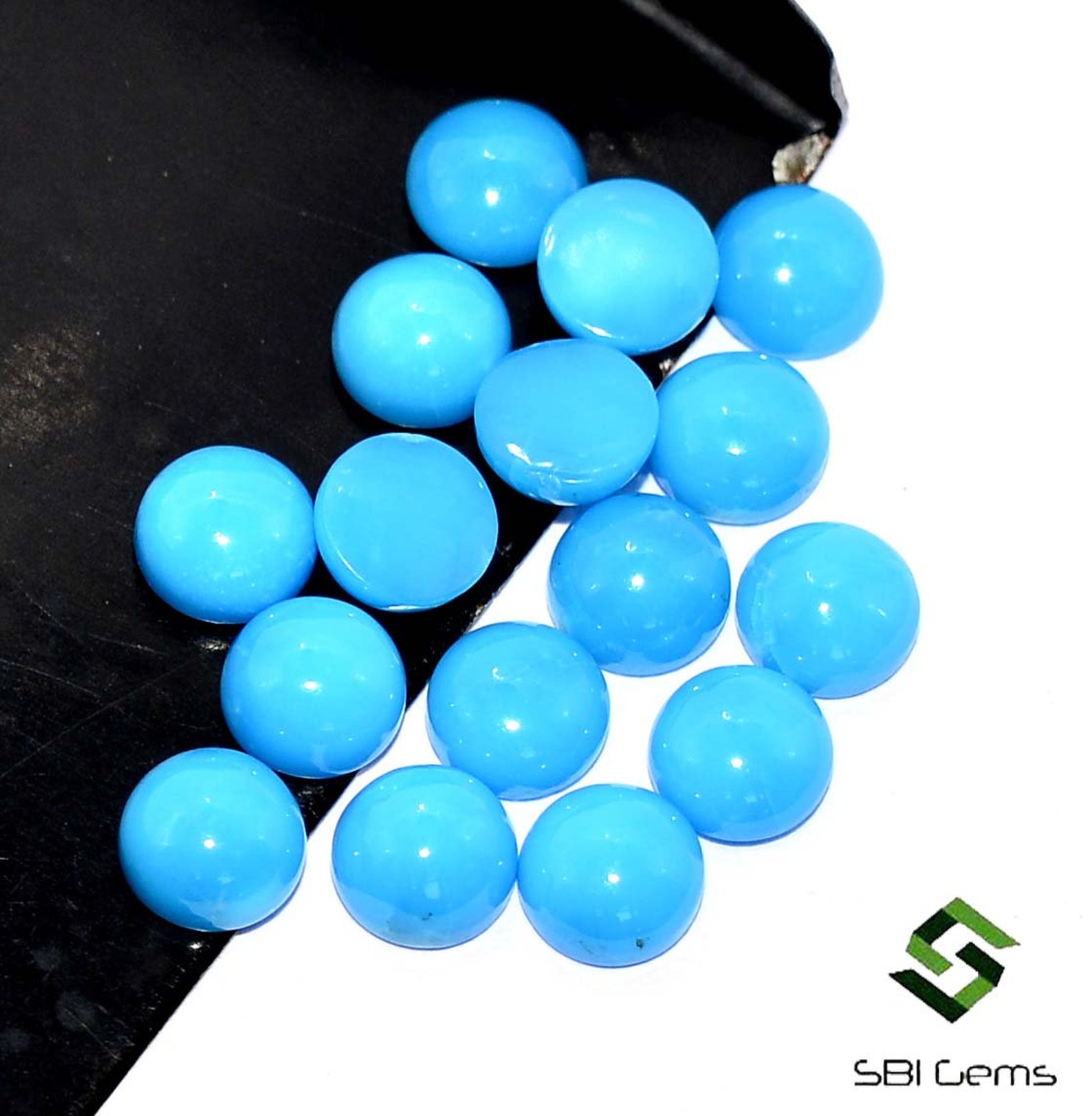 5 Mm Natural Turquoise Sleeping Beauty Round Cabochon Lot 08 | Etsy