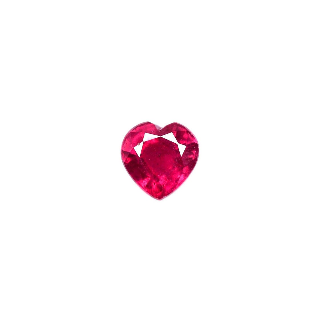8x8 Mm Natural Ruby Heart Shape Cut 4 Quality Faceted Loose Gemstones ...