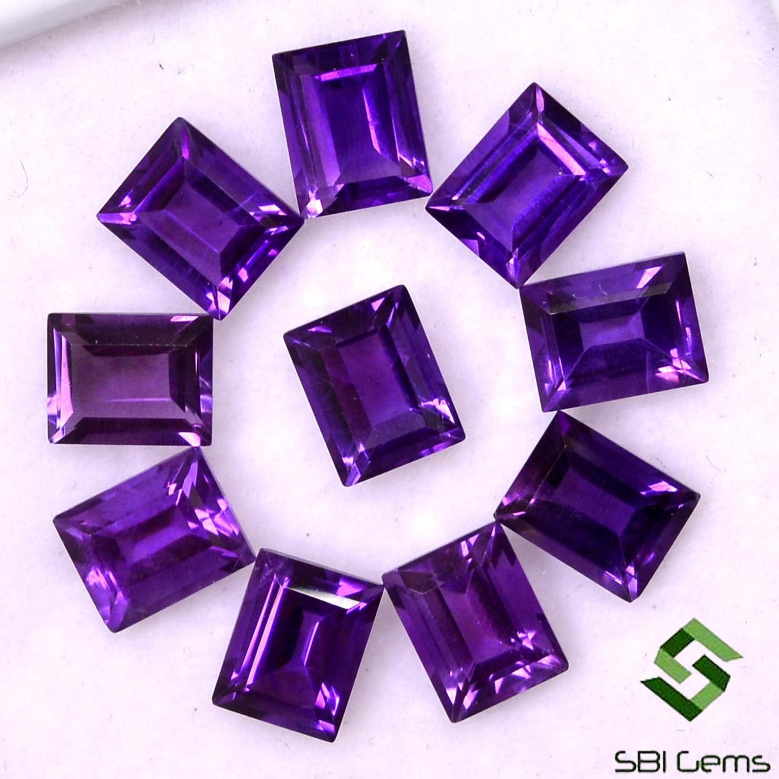 5x4 Mm Natural Amethyst Baguette Cut Lot 10 Pcs 4.40 Cts - Etsy