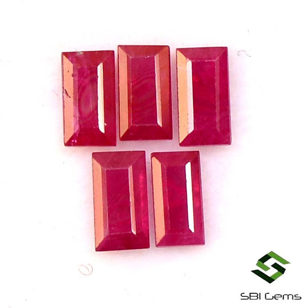 Burma Ruby Baguette Cut Lot: 1.48 Cts Loose Gemstones - Etsy