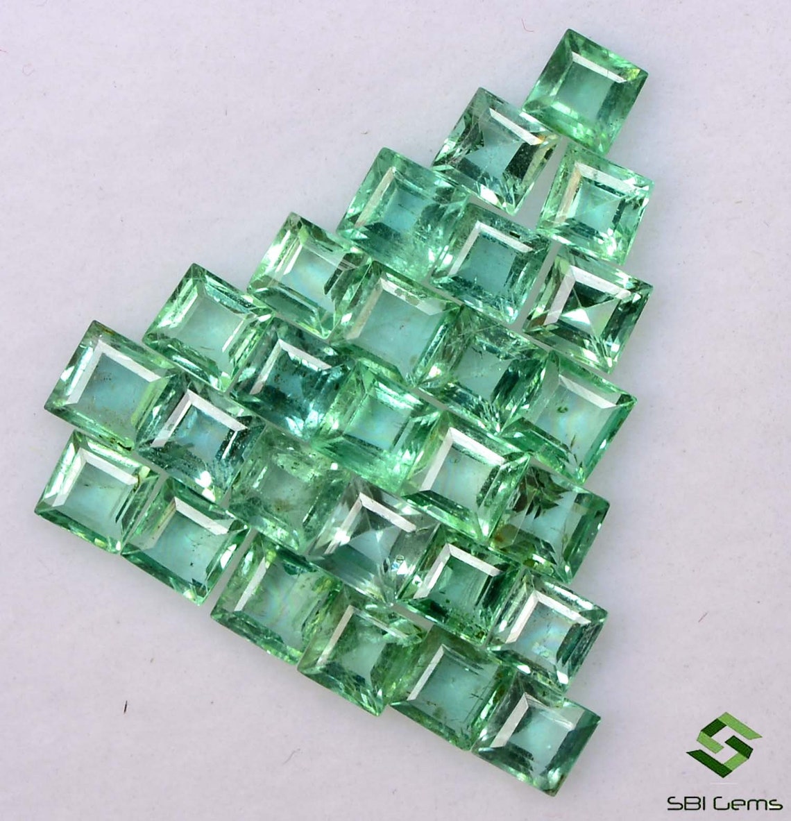 3 Mm Natural Emerald Square Cut Lot 20 Pcs Lustrous Untreated - Etsy