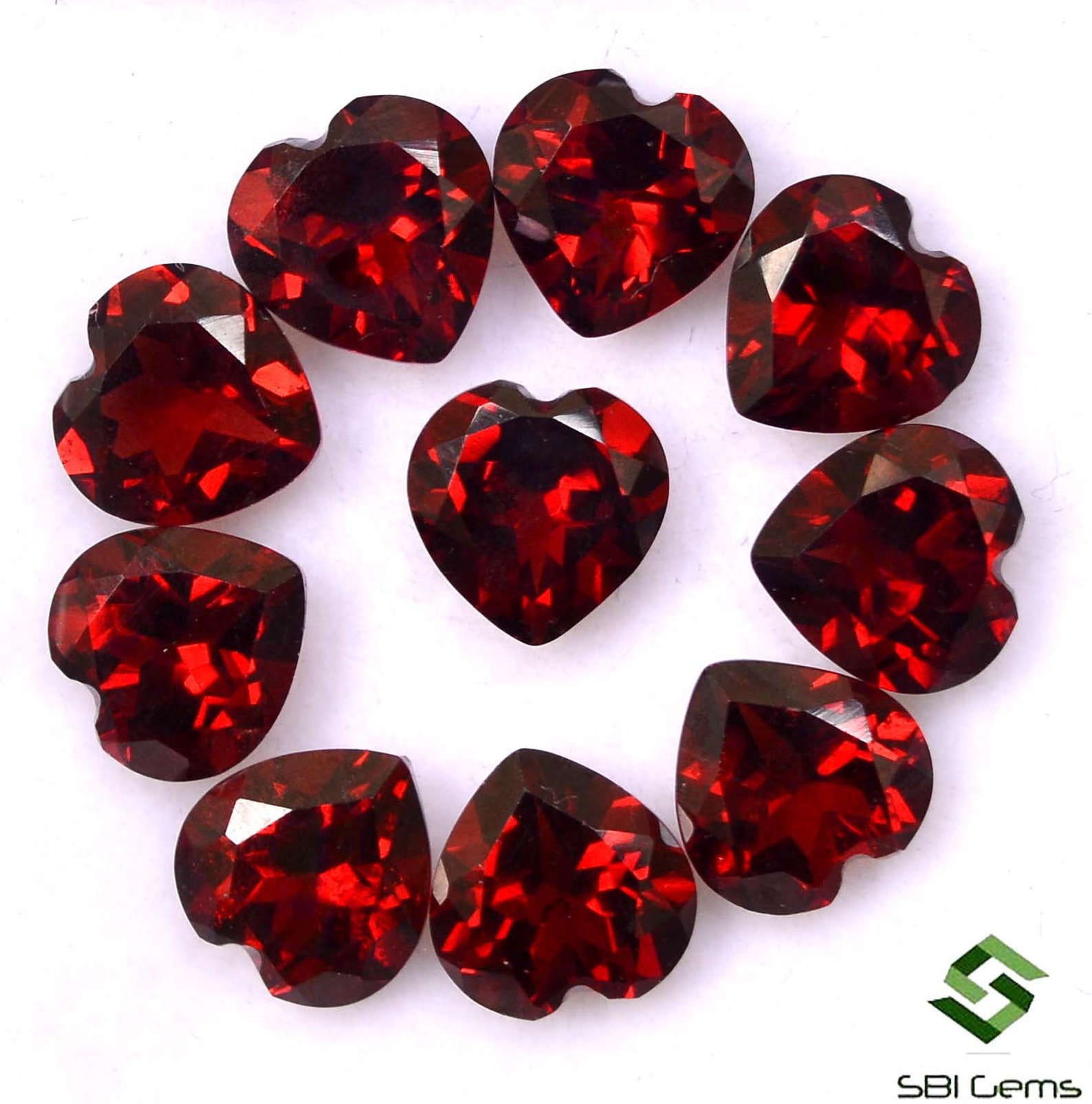4 mm To 6 mm Natural Garnet Heart Shape Cut Lot 10 Pcs Faceted | Etsy