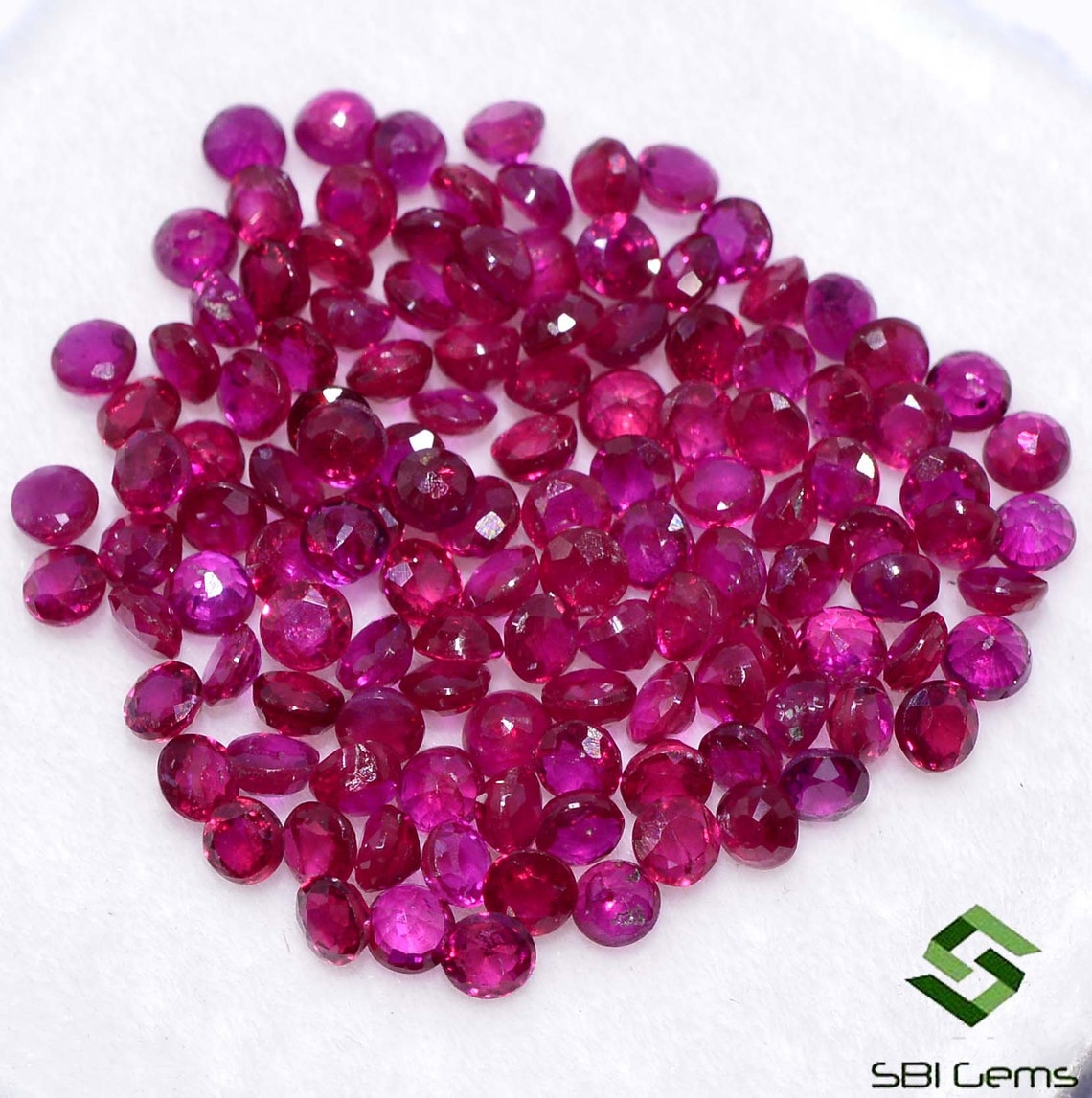 2 mm Natural Ruby Round Cut Lot 30 Pcs 1.84 Cts Calibrated | Etsy