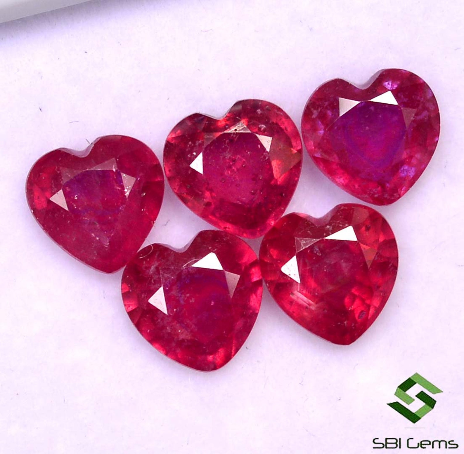 6x6 Mm Natural Ruby Heart Shape Cut Lot 05 Pcs 5.08 Cts - Etsy