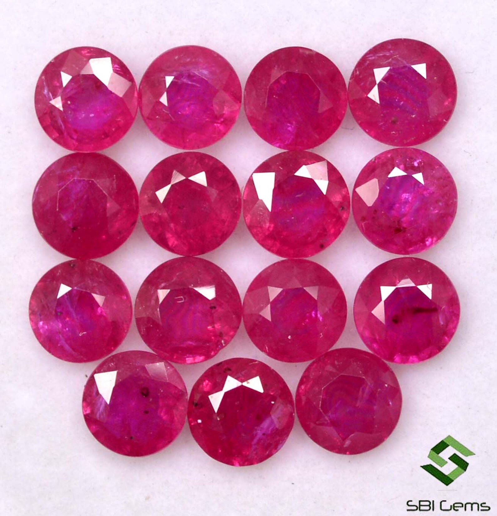 5 mm Natural Ruby Round Cut Lot 15 Pcs 8.92 Cts Calibrated | Etsy