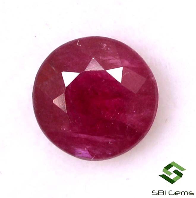 6 mm Certified Natural Ruby Round Cut 1.01 Cts Faceted Deep | Etsy