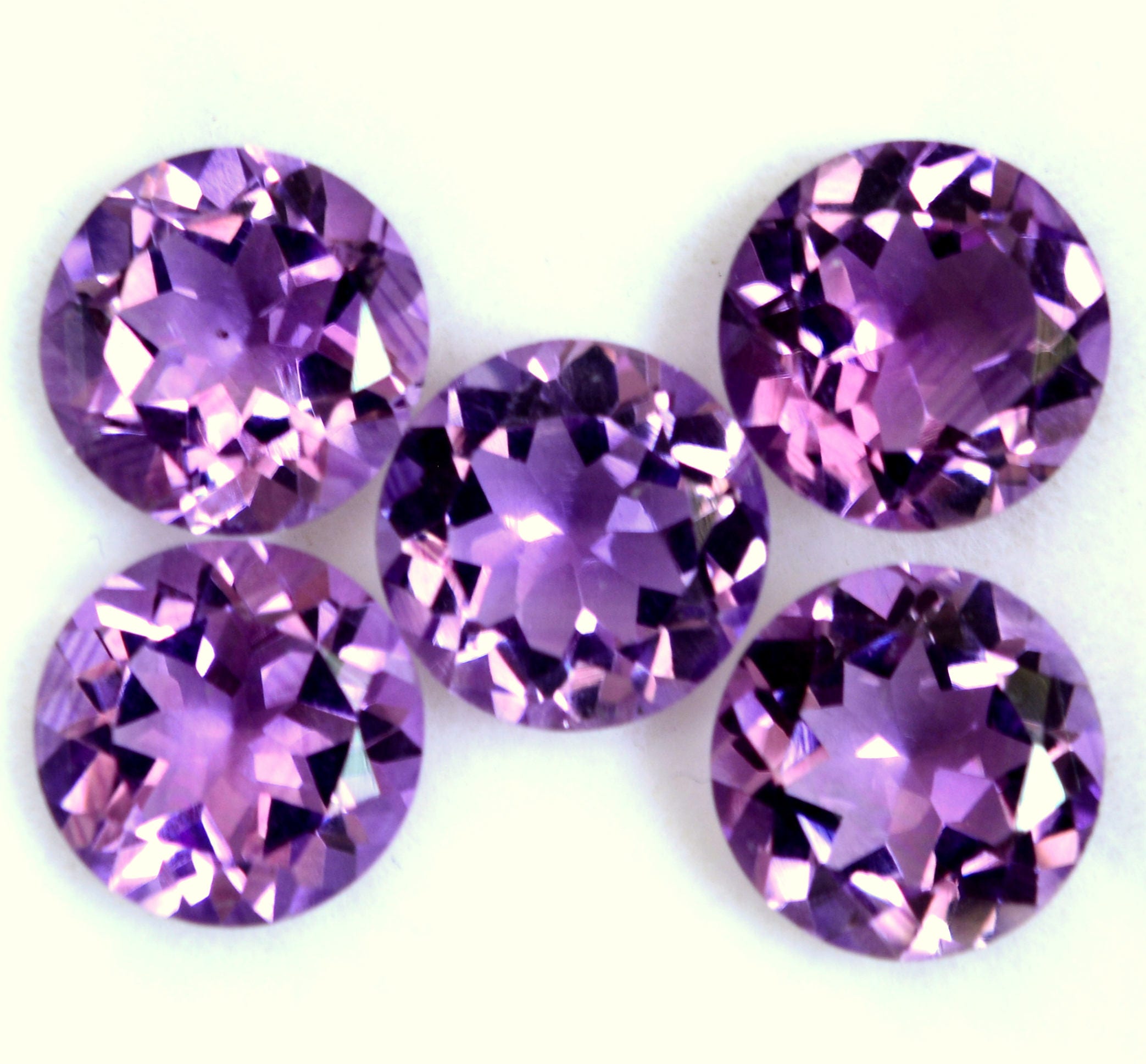 9 mm Natural Amethyst Round Cut Lot Faceted Lustrous | Etsy