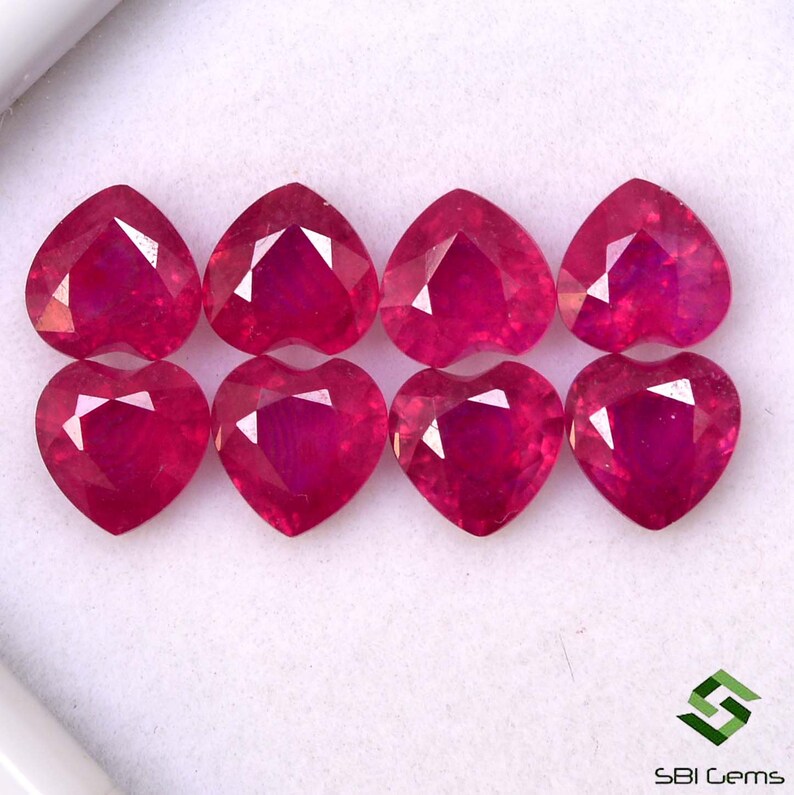 5 Mm Natural Ruby Heart Shape Cut Lot 05 Pcs Calibrated - Etsy