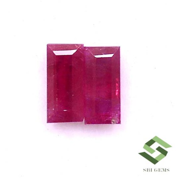 5x2.50 Mm Natural Ruby Baguette Cut 4 Quality Pair Burma - Etsy UK