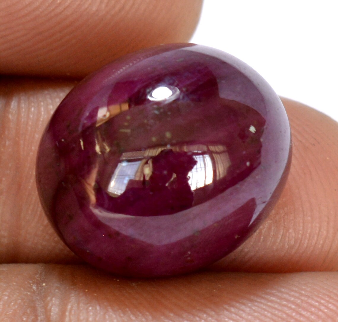 16x14 mm Certified Natural Ruby Oval Cabochon 22.33 Cts Deep | Etsy